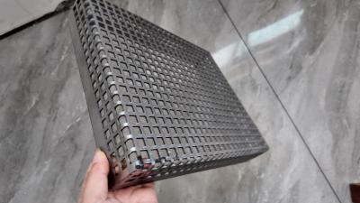 China Bent Square Hole Perforated Metal Plate Custom for sale