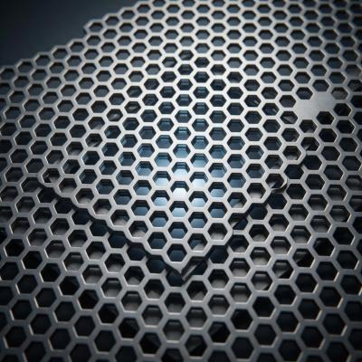 China Hexagonal Hole Decorative Perforated Metal Sheet Custom Thickness  0.5mm-3mm for sale