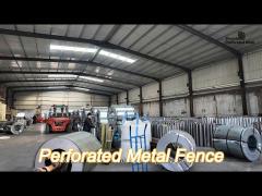 1mm galvanized perforated mesh construction hoarding for wind resistance