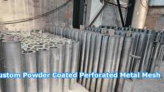 Custom Powder Coated Perforated Metal Mesh | Durable & Decorative Perforated Sheets