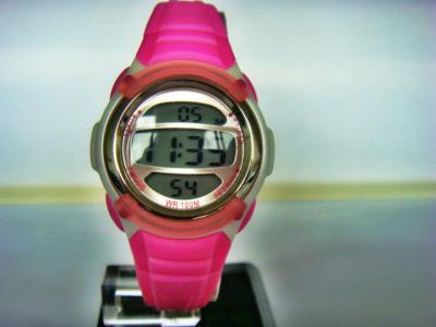 Cina orologi di Digital delle donne sportive rotonde del quarzo con la luce resistente & le multi-funzioni di EL dell'acqua di 100m in vendita