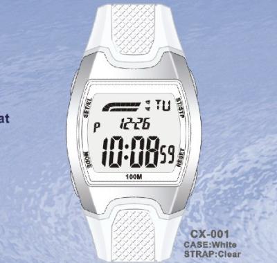 Cina Orologio di Digital antiurto dei signori con la lente di Acryl di memoria di 10 rivestimenti in vendita