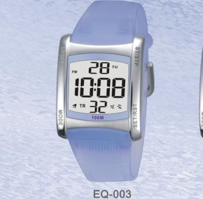Cina gli orologi di Digital delle donne sportive quadrate del quarzo con il EL appoggiano resistente di acqua di 100m e della luce in vendita