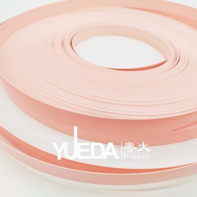 China Light Pink Colored Edge Banding For Matching Furniture In Bedrooms Anti Scratches for sale