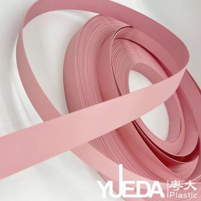 China Dust Prevention Peach Pink PVC Edge Band For Furniture High Tough M7934 for sale