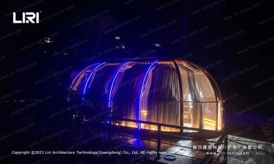 China Newest Prefabricated Waterproof Hotel Resort Glamping PC Bubble Tent Transparent Dome House for sale