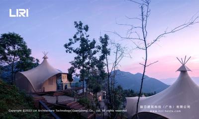 China Luxury hotel Resort Teepee Indian Glamping Tent with Beautiful Scenery for sale