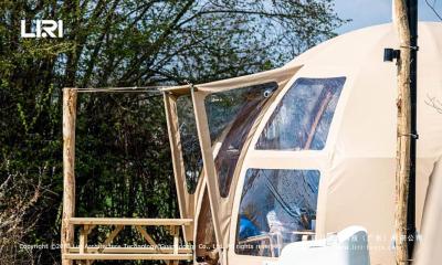 China Outdoor Unusual Circular Arc Large Family Luxury Panorama Glamping Tents for a Hotel Rooms for sale