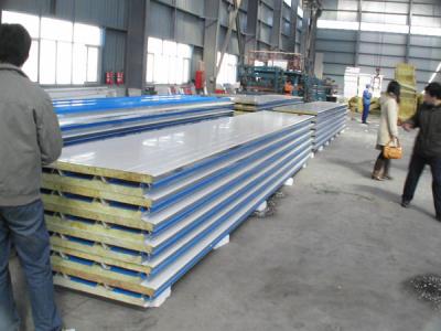China Corrosion Resistance Insulated  Steel Prefab House , Mineral Wool Sandwich Panel for sale