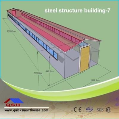 China Modular Light Steel Prefabricated Steel Buildings Customized Design With Cement Floor for sale