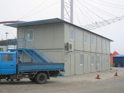 China Moving Custom Folding Container House Flat Pack Loading Sandwich Panel for sale