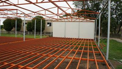 China Flexible Layout Prefab Steel Buildings Light Steel Structure Sandwich Panel for sale