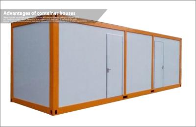 Cina ufficio arancio di 40ft/Camera prefabbricata vivente, case modulari contemporanee con la struttura d'acciaio in vendita