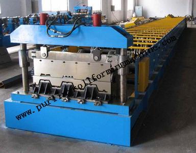 China 22kw Hydraulic Floor Deck Roll Forming Machine For Colored / Galvanized Steel Sheets for sale