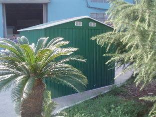 China Waterproof Medium Apex Yard Storage Sheds For Tools Storage , Powder Coated Frame for sale