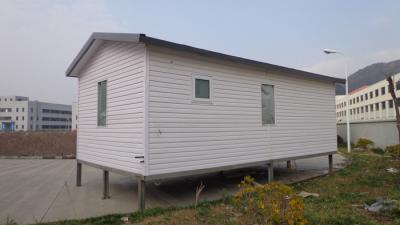 China White Eco Friendly Prefabricated Mobile Homes / Light Steel Log Mobile Homes for sale