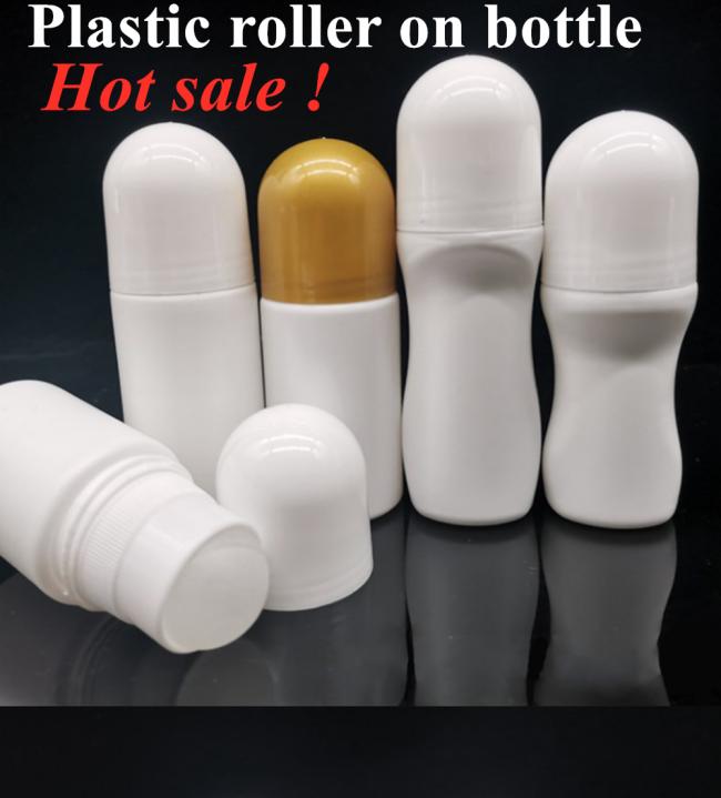 30ml 50ml 60ml White Plastic Roller Bottles HDPE Roll-on Deodorant Bottles Empty Refillable Portable Travel Rollerball Bottles