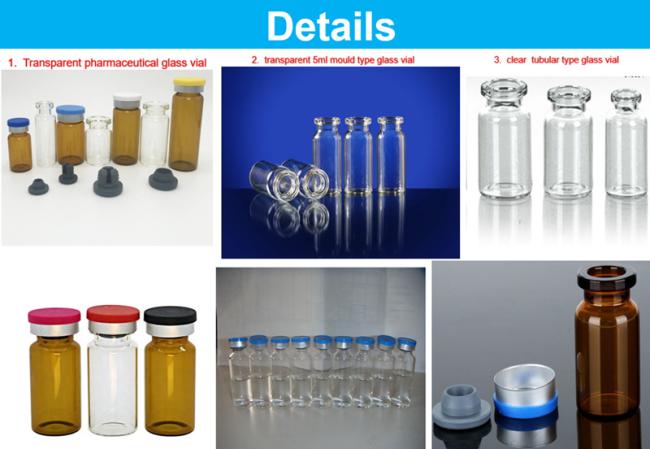 5ml 7ml 10ml 20ml Pharmaceutical Small Amber Clear Injection Tubular Glass Vial with Flip off Cap