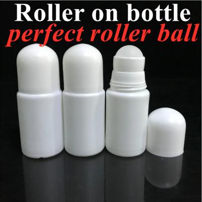 中国 50ml HDPE 空の丸い プラスチックロール デオドラントボトル ローラー フレグラントボディボトル プラスチックロール アンチトランスピラントボトル 販売のため