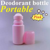 China HDPE Plastic Roll On Bottle 30ml 50ml 60ml Refillable Deodorant Container Custom White for sale