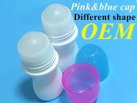 China HDPE Plastic Roll On Bottle 30ml 50ml 60ml Refillable Deodorant Container Custom White for sale