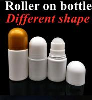 China 30ml 50ml 60ml HDPE Plastic Roll On Deodorant Bottle Empty Container with Roller Ball for sale