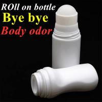 China White Plastic Roll On Bottle 60ml HDPE Essential Oil Roller Container Refillable for sale