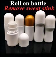 China White Plastic Roll On Bottle 60ml HDPE Essential Oil Roller Container Refillable for sale