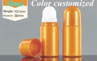China White Plastic Roll On Bottle 60ml HDPE Essential Oil Roller Container Refillable for sale