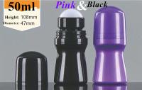 China White Plastic Roll On Bottle 60ml HDPE Essential Oil Roller Container Refillable for sale