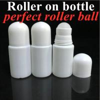 China White Plastic Roll On Bottle 60ml HDPE Essential Oil Roller Container Refillable for sale