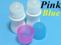 China HDPE Plastic Roll On Bottle 50ml Empty Refillable Deodorant Container with Roller Ball for sale