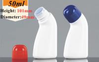 China HDPE Plastic Roll On Bottle 50ml Empty Refillable Deodorant Container with Roller Ball for sale