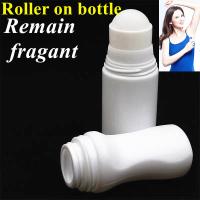 China White HDPE Roll On Deodorant Bottle 30ml 50ml 60ml 75ml Empty Plastic Container for sale