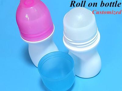 Cina 50 ml di bicchiere di plastica vuota di tipo PE sfera a rulli profumata bottiglia per il corpo antitraspirante bottiglia vuota rotolo su bottiglia di deodorante in vendita