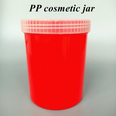 China 150ml 250ml 500ml 1000ml Mud Mask PP Empty Lotion Cream Plastic Jar Cosmetic Cream Food Container White cosmetic jar for sale