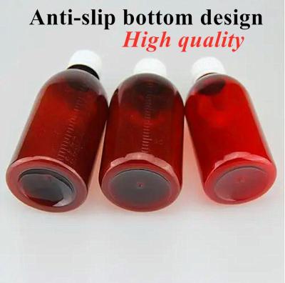 Cina 3oz 4oz 5oz 100ml 120ml Farmaceutico per animali da compagnia Rotondo Ambrato Bottiglie di plastica di plastica Sciroppo per la tosse Bottiglia per liquidi orali in vendita