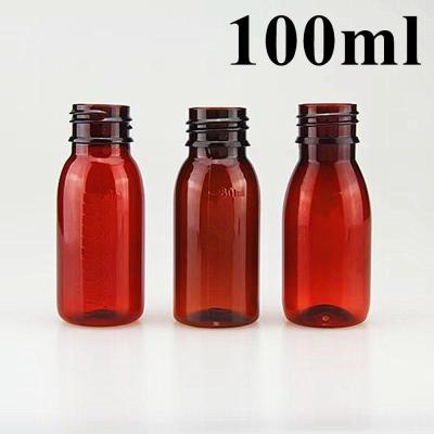 Cina 3 oz 4 oz di sciroppo di ambra bottiglia di vetro con 28 mm di collo di plastica farmacia sciroppo per la tosse bottiglia per liquidi orali in vendita