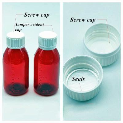 Cina 3oz 4oz 5oz Pet vuoto Flascia di sciroppo per la tosse per via orale Liquido in polvere di sospensione Flascia di plastica con tappo anti-sbagliamento in vendita