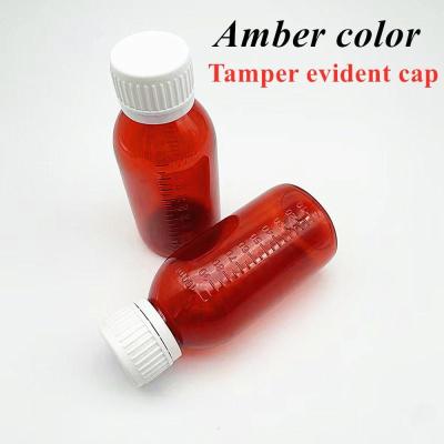 Cina 3oz 4oz 5oz Contenitore farmaceutico per animali da compagnia Ambrone Rotondo Farmaceutico Medicina Orale Flascia di sciroppo liquido in vendita