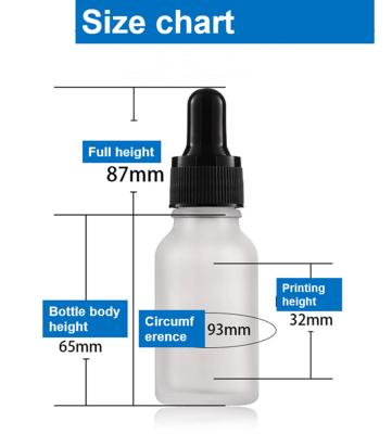 China 1 oz 2 oz 5 ml 10 ml 20 ml 30 ml 50 ml 100 ml witte bevroren zwarte glasdruppelfles voor Esse Te koop