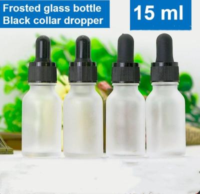 China 10 ml 20 ml 30 ml 50 ml 100 ml Schuin schouderglas Essentiële oliefles Wit bevroren druppelfles voor serum huidverzorging Te koop