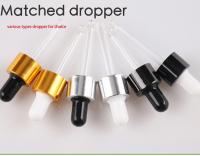 China Customizable 30ml Black Glass Serum Dropper Bottle with Screw Cap DIN18 for sale