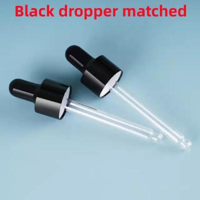 Cina Nero 10, Ml 15ml 20ml 30ml 50ml vuoto rotondo nero lucido Vetro Bottiglia gocciolante per olio essenziale con anello in oro di plastica in vendita