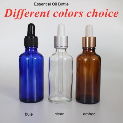Cina Bottiglia di vetro cosmetica Bottiglia per gocciolante di siero di ambra 30 ml 50 ml 60 ml Ambrore Luxury Essential Oil Bottiglia di vetro con testa di gocciolante nera in vendita