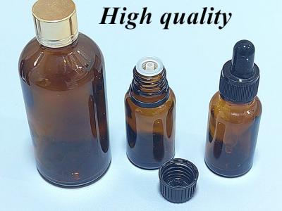 Cina 5 ml 15 ml 20 ml 30 ml 50 ml Imballaggio cosmetico Collare di plastica rotonda Olio essenziale per il viso Ambrato Bottiglia gocciolante per olio essenziale in vendita