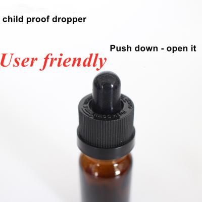 Cina 5 ml 15 ml 20 ml 30 ml 50 ml Imballaggio cosmetico Collare di plastica rotonda Olio essenziale per il viso Ambrato Bottiglia gocciolante per olio essenziale in vendita