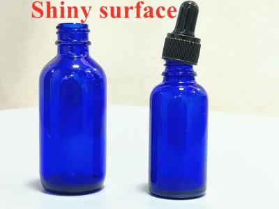 Cina 30 ml 50 ml 60 ml Bottiglia cosmetica vuota rotonda piccola Blu trasparente olio essenziale Vetro gocciolante Bottiglia vetro in vendita