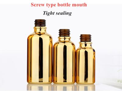 Cina 20 ml 30 ml 50 ml Vuoto Riutilizzabile Elettrolizzante Oro Cosmetico Serumo di imballaggio Olio essenziale per la cura della pelle Bottiglia gocciolante in vetro in vendita
