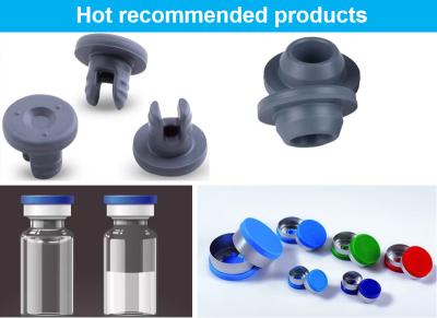 Cina Tappo in gomma boromatizzata in silicone di grado farmaceutico da 13 mm, 20 mm e 28 mm per flaconcino di iniezione liofilizzato in vetro in vendita